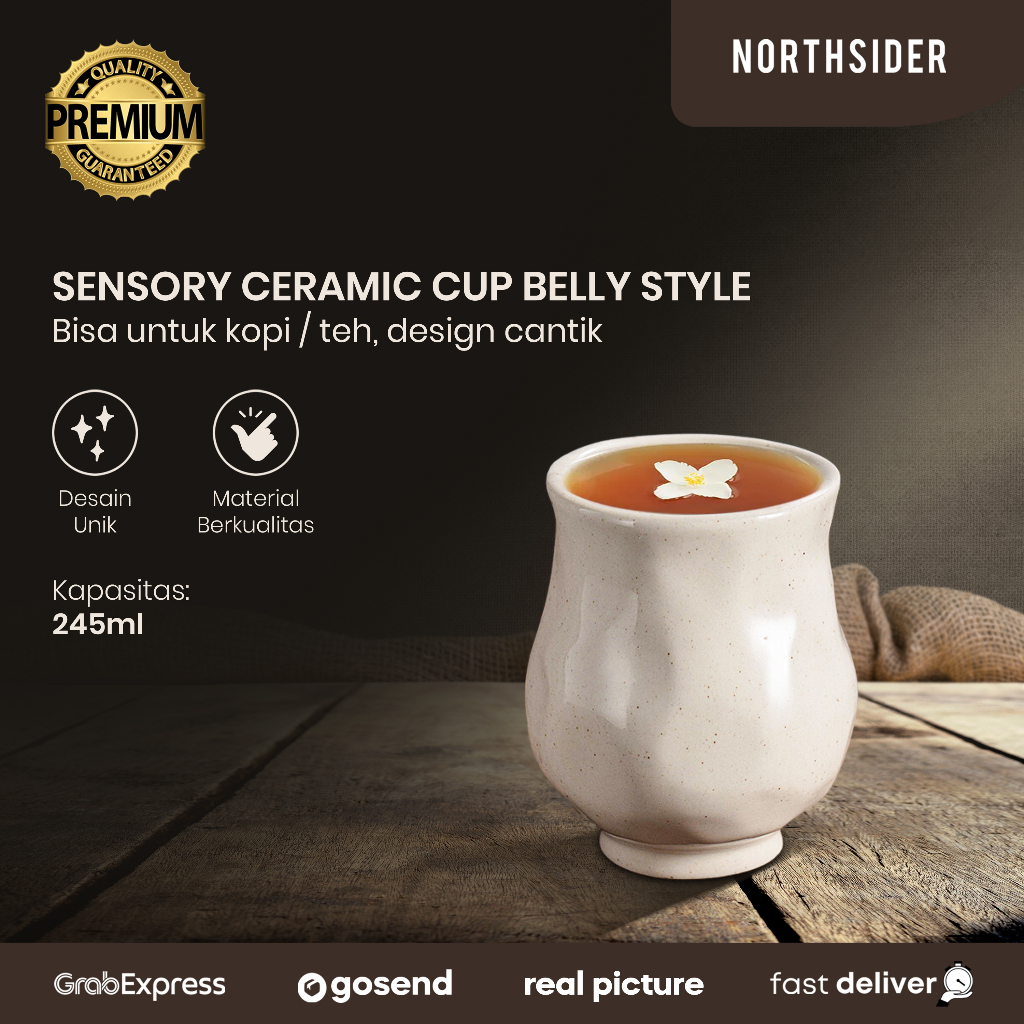 Jual Coffee Sensory Cup cangkir kopi keramik 245ml Belly series ...