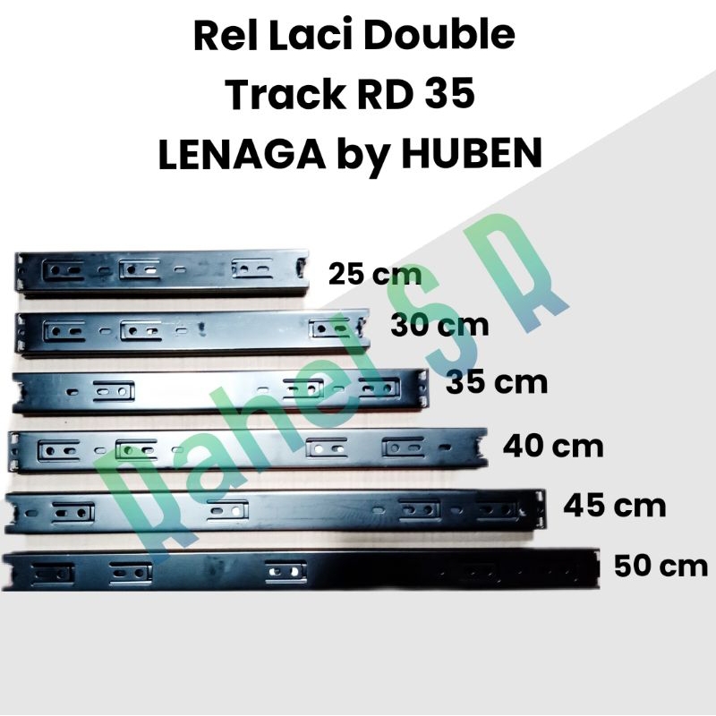 Jual Rel Laci LENAGA Double Track RD 35 || 25 cm 30 cm 35 cm 40 cm 45 ...