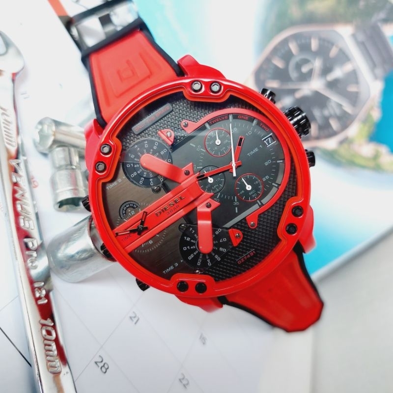 Jual Diesel Godzilla Monster Strap Rubber DZ7431 Jam Tangan Four Time ...