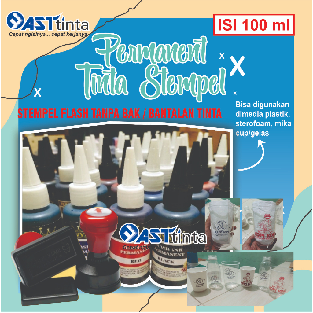 Jual Tinta Refill Stempel Flash Permanen 60 ml, Isi Ulang Tinta ...