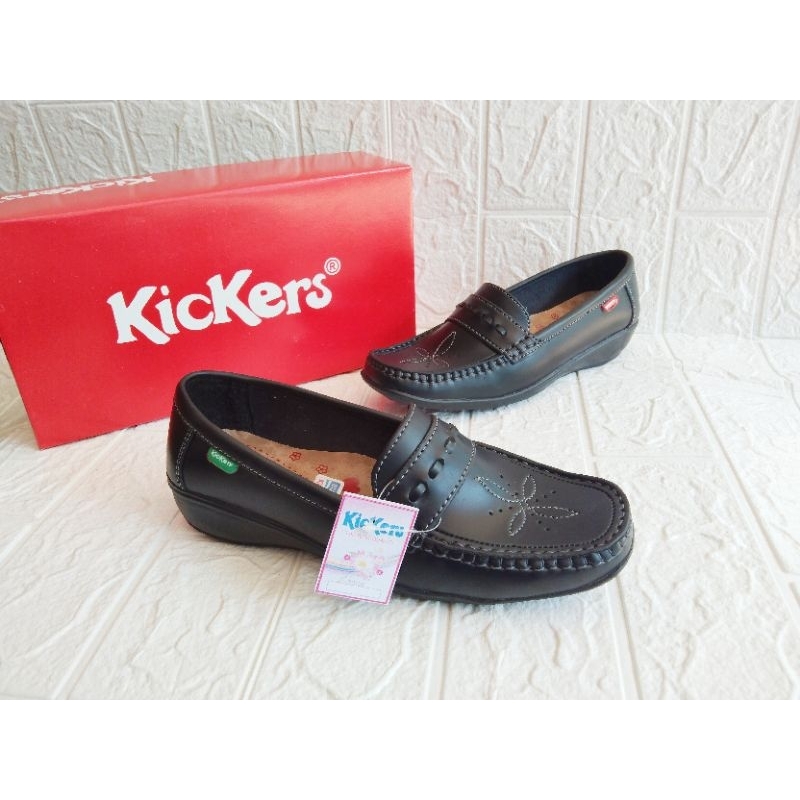 Jual sepatu pantofel Kickers pantofel wanita flat kerja sekolah formal ...