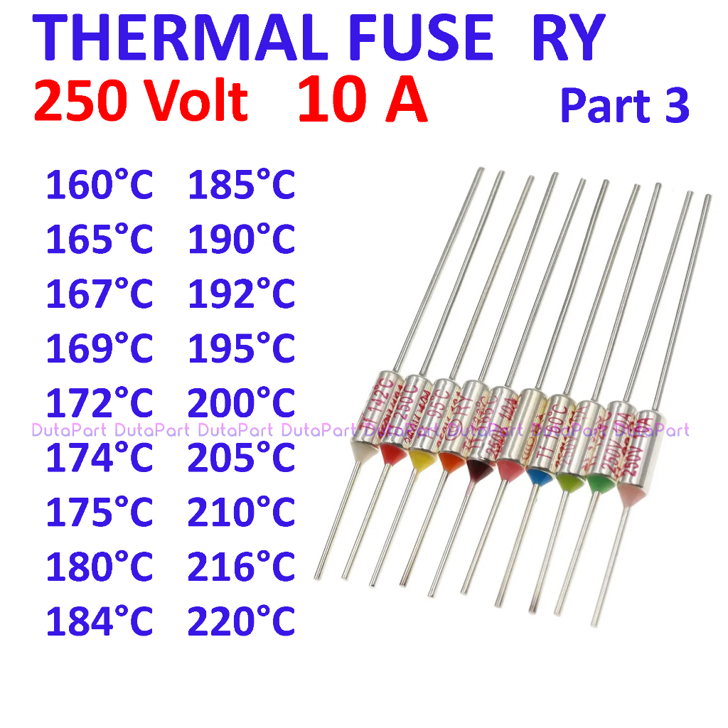 Jual Thermofuse RY 10A 250V Thermalfuse Termofuse Thermal Fuse Magic ...