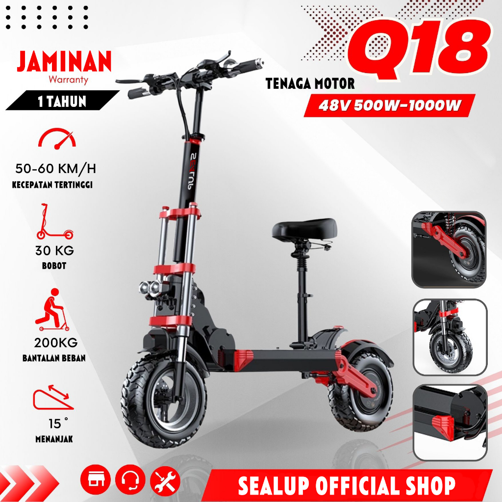 Jual 【Hari spesial】SEALUP™ Q18-Skuter Listrik teknologi baterai BMS ...