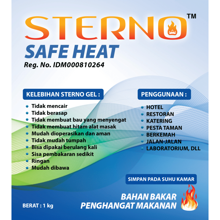 Jual Sterno Gel (Jelly) Biru 1Kg Refill - sterno refill 800ml | Shopee ...