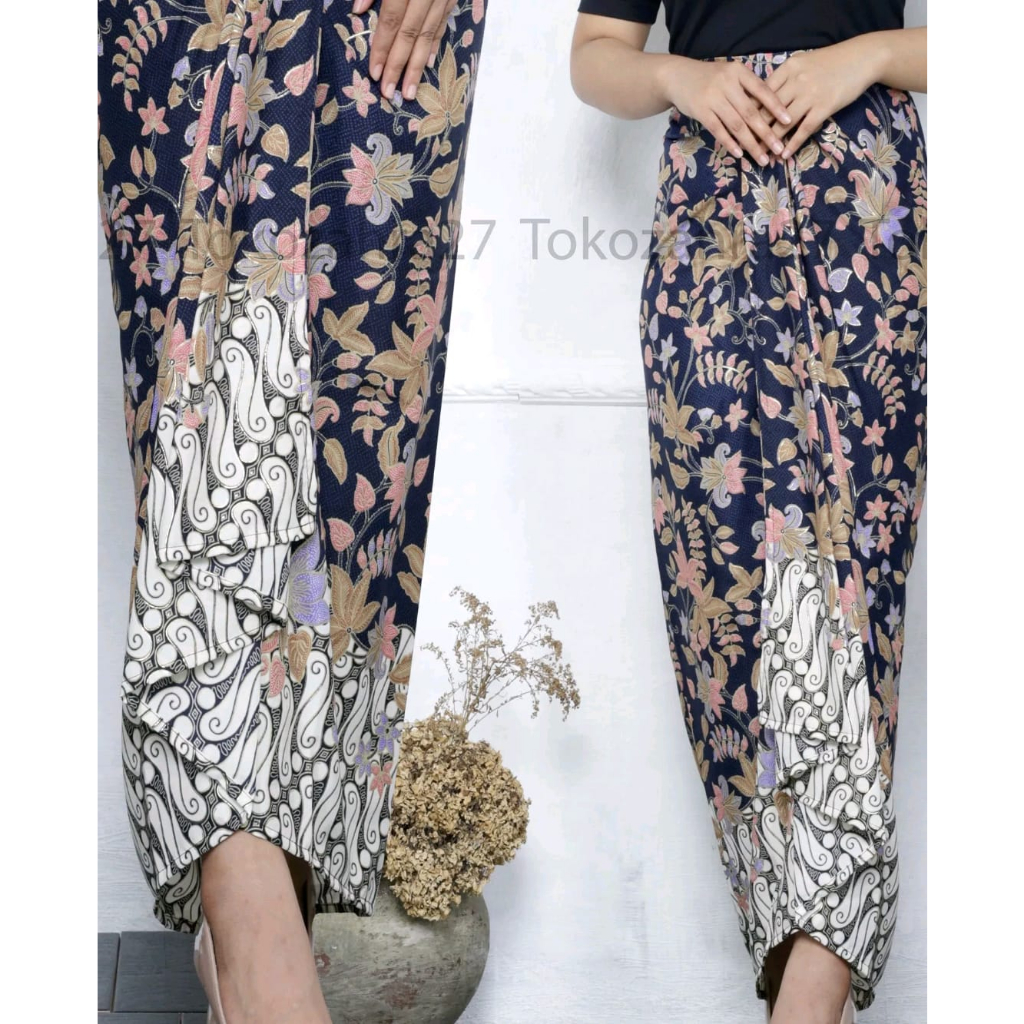 Jual Rok Remple Batik Pinggang Karet Jumbo Kondangan MOTIF BOUGENVILLE ...