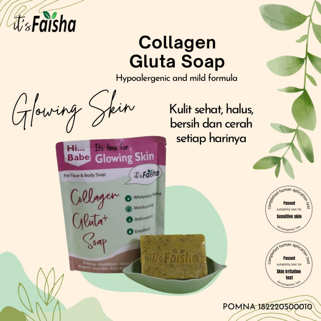 Jual Collagen Gluta Soap Its Faisha | Sabun Collagen | Face and Body ...