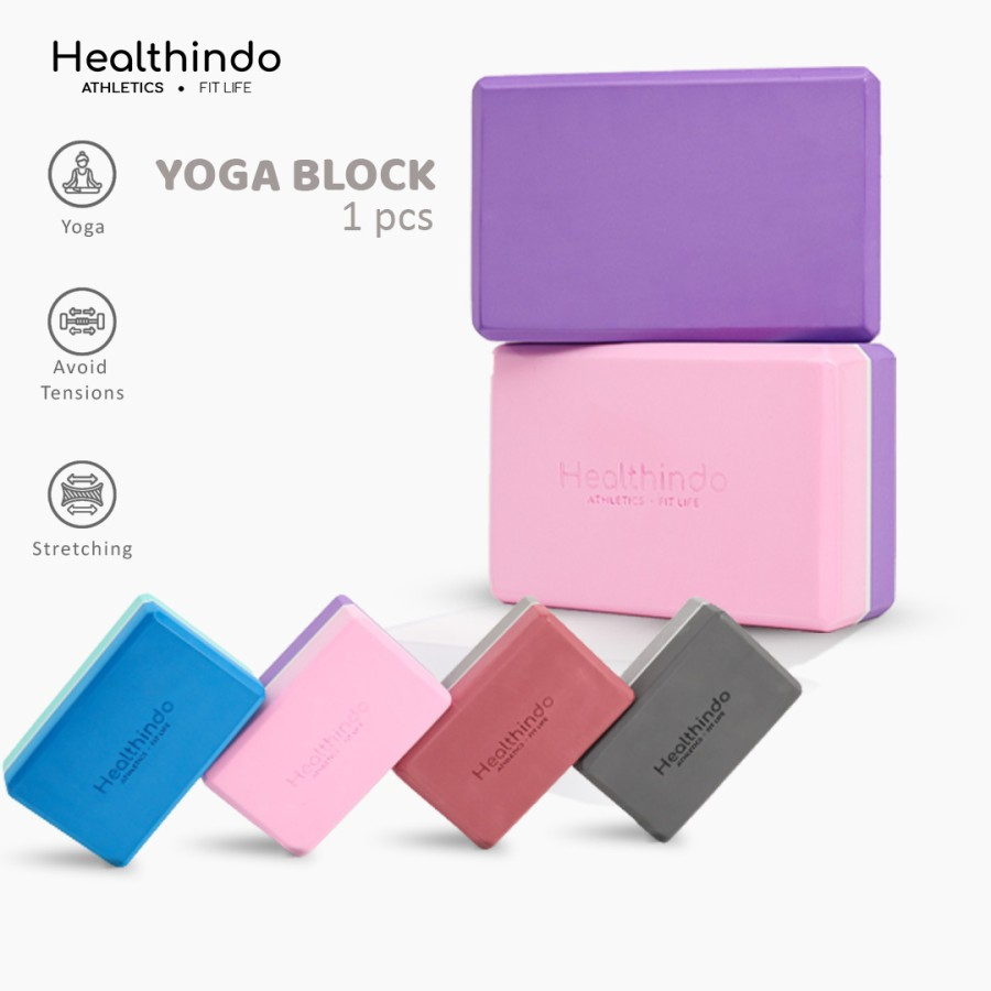 Jual Healthindo - Yoga Block Prick Pilates EVA Brick Foam Alat Fitnes ...