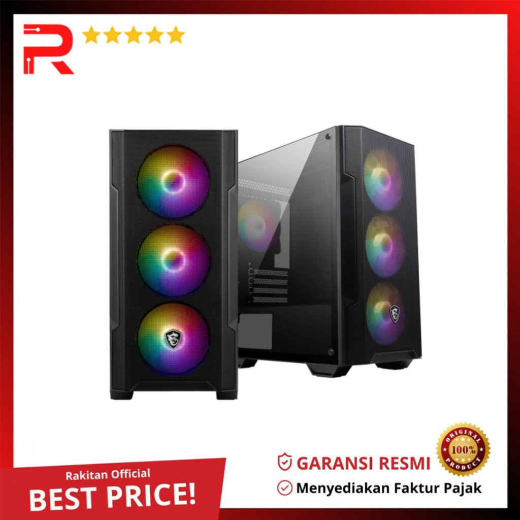Jual MSI MAG Forge M100A Micro ATX Tower Gaming Case Include 4 Fan Auto ...