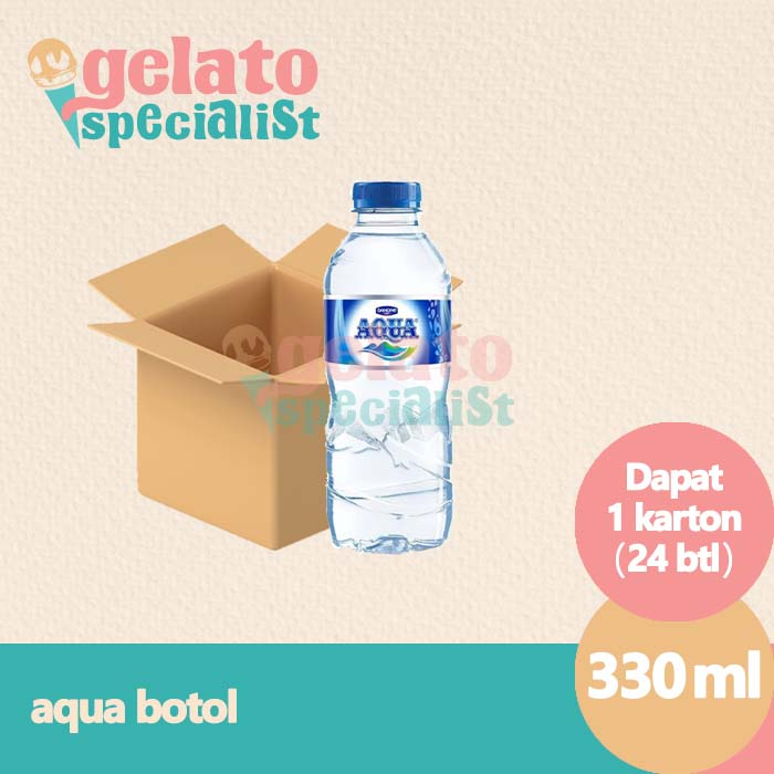 Jual AQUA Air Mineral Botol 330ml 1 dus isi 24 Botol | Shopee Indonesia