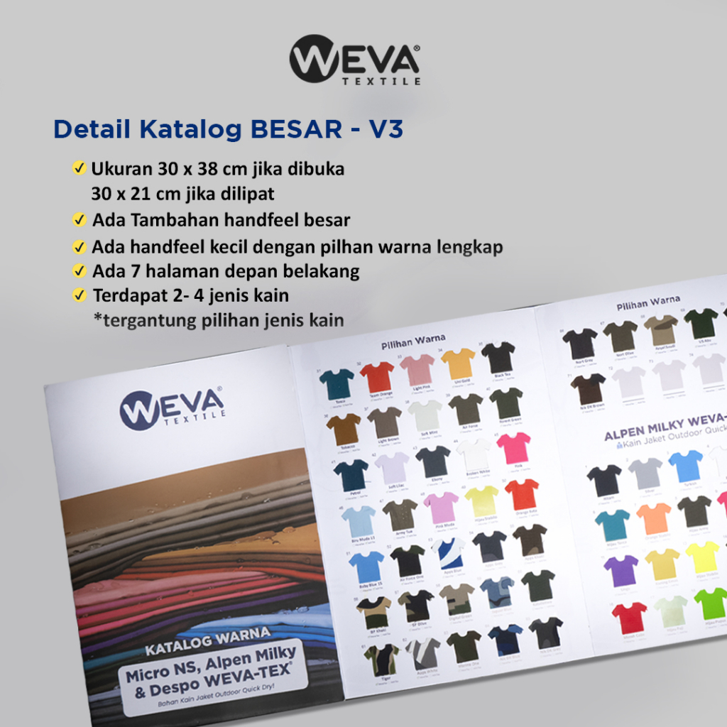 Jual Buku Katalog Bahan Kain PARATEX NANO Parasut Micro NS Despo ...