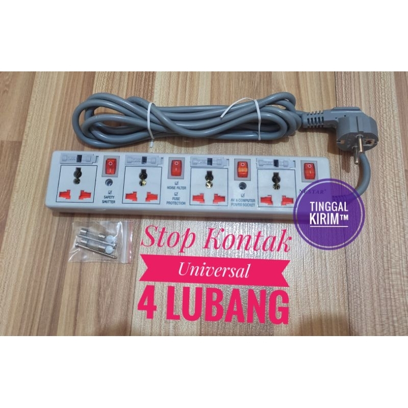 Jual Cable Extension Stop Kontak Multifungsi 4 Lubang dengan Saklar ...