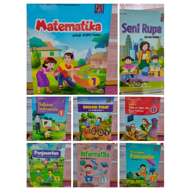 Jual Buku Paket SD Kelas 1 Kurikulum Merdeka Penerbit Quadra | Shopee Indonesia