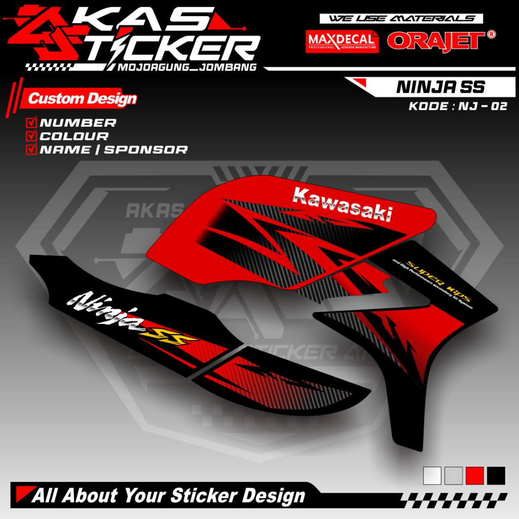 Jual Striping Variasi NINJA SS Transparan Hologram Kode NJ02 | Shopee ...