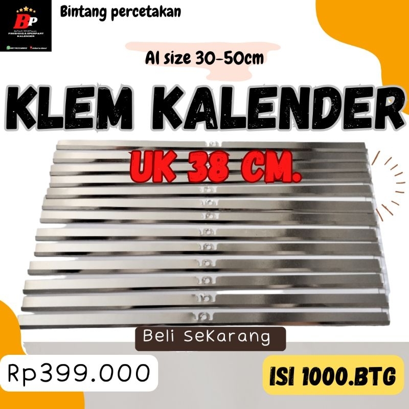 Jual KLEM KALENDER/ CLIP KALENDER UK 38 CM ISI 1000 PCS | Shopee Indonesia