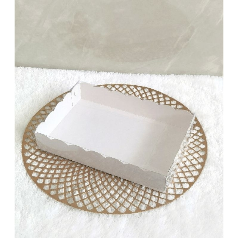 Jual BOX MIKA PUTIH - DUS BOLU - KOTAK PUDDING 27x18x5 (ISI : 10 PCS ...