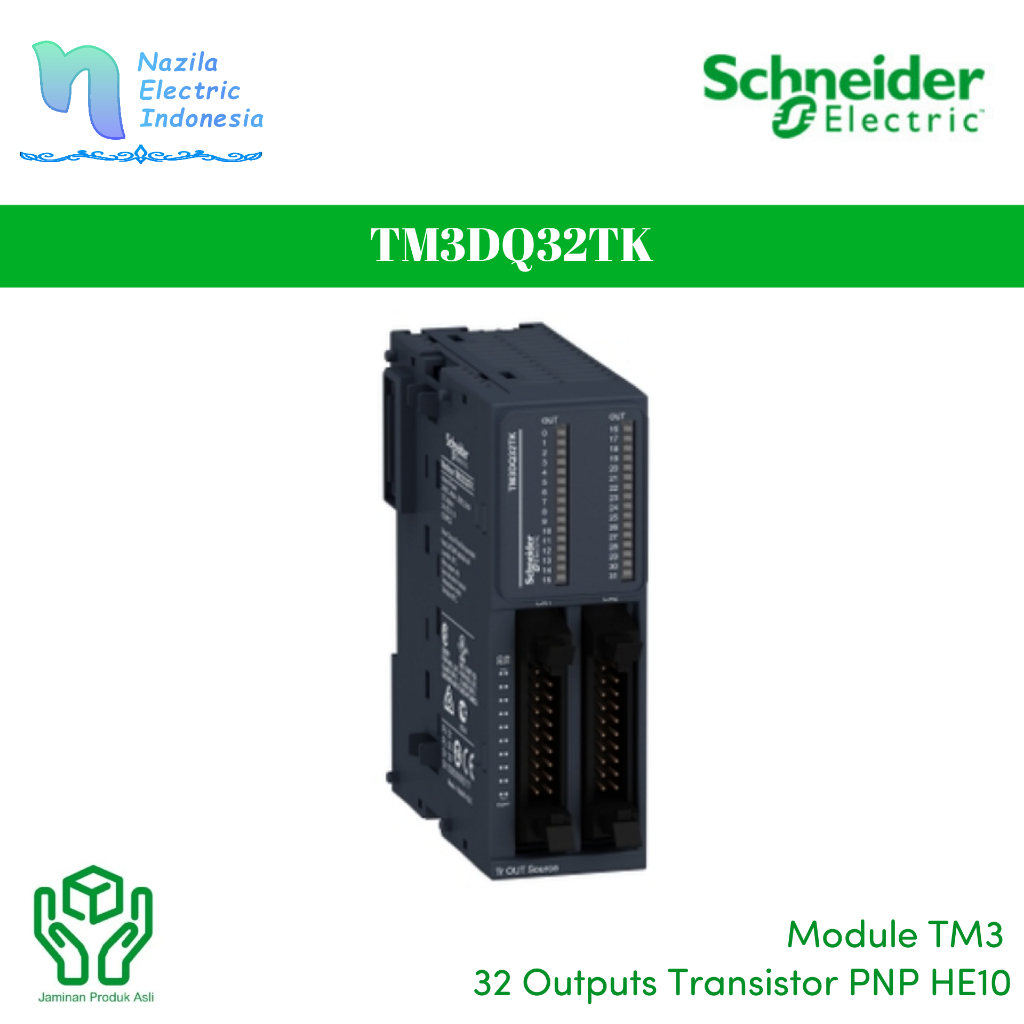 Jual Schneider TM3DQ32TK Module TM3 32 Outputs Transistor PNP HE10 ...