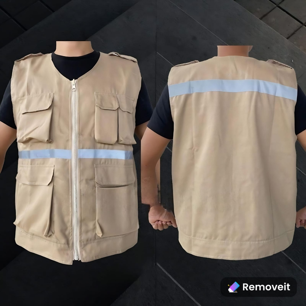 Jual Rompi Safety Tactical 5 Saku/Rompi Lapangan/Rompi Panitia/Rompi ...