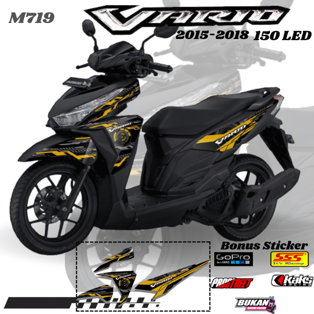 Jual Lis Stiker Striping Motor Vario New 125 & 150 Old 2015 2016 2017 KODE M859 Sticker Decal ...
