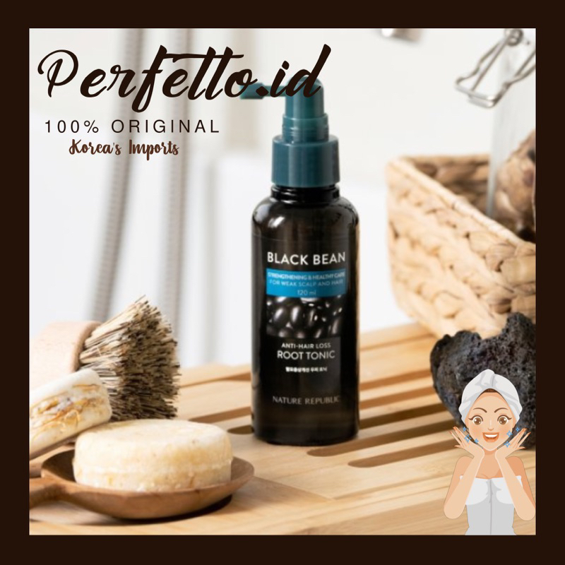 Jual Nature Republic Black Bean Anti Hair Loss Root Tonic 120 ML ...