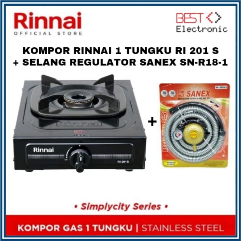 Jual Kompor Gas 1 Tungku Rinnai RI 201 S Kompor Rinnai 201s Kompor ...