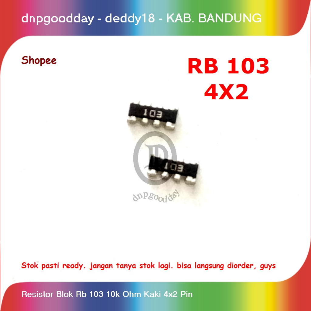 Jual Resistor Blok Rb 103 10k Ohm Kaki 4x2 Pin | Shopee Indonesia