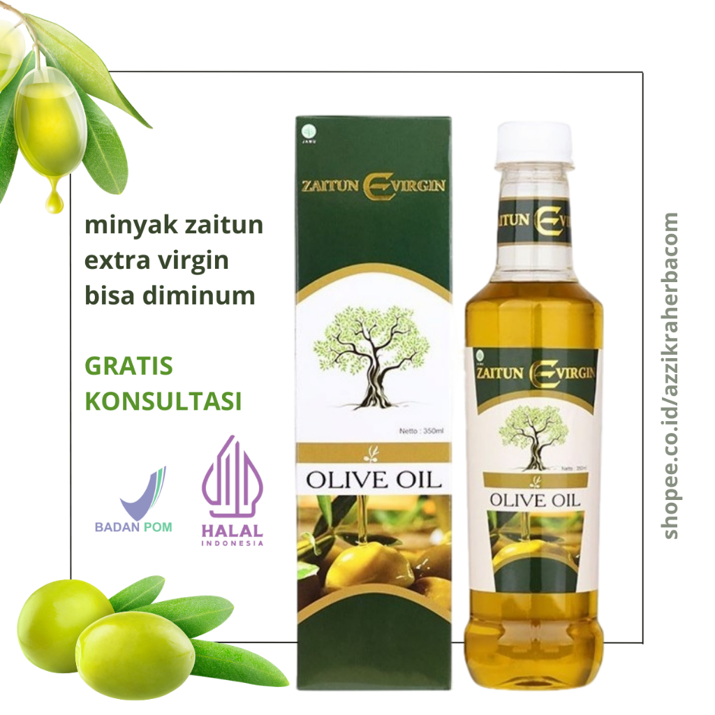Jual E Minyak Zaitun Asli Virgin Olive Oil 100% Untuk Diminum 350ml | Shopee Indonesia