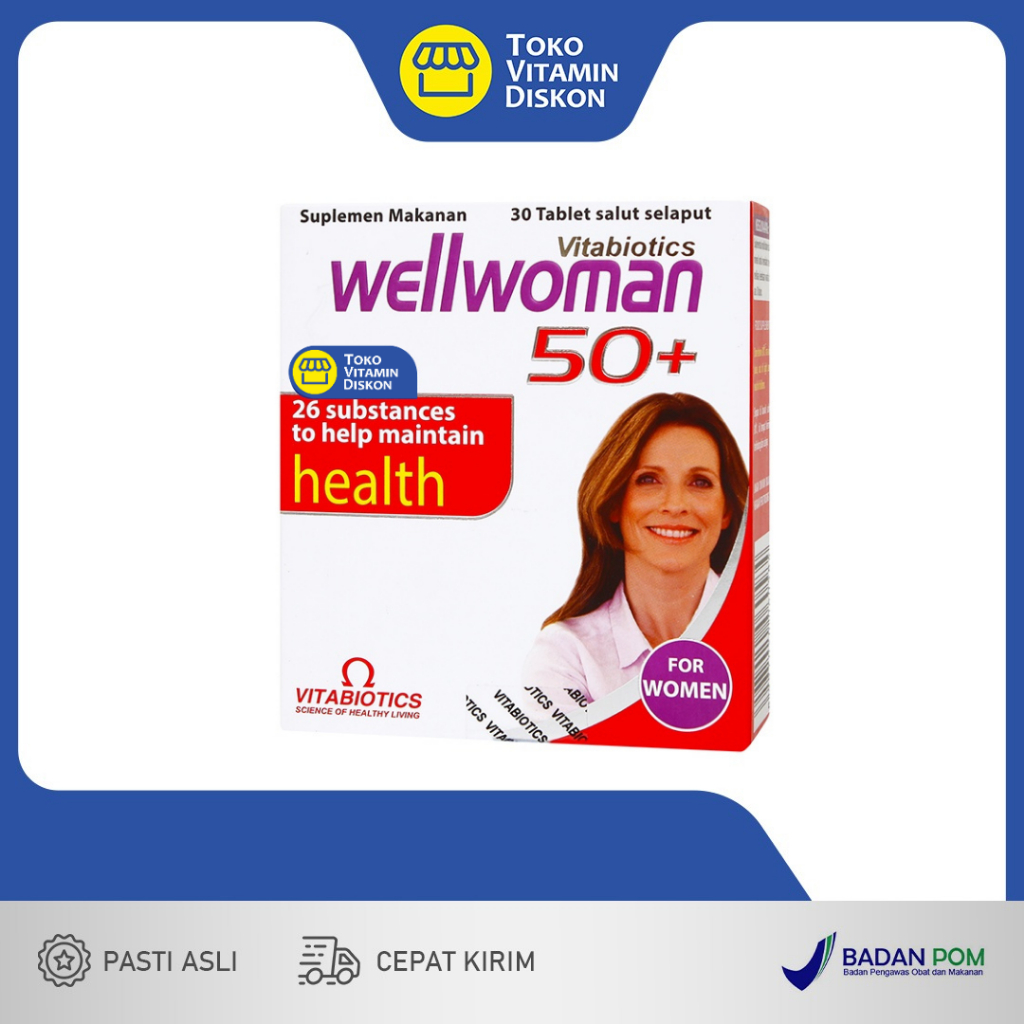 Jual VITABIOTICS WELLWOMAN 50+ 1 BOX ISI 30 TAB - Multivitamin | Shopee ...