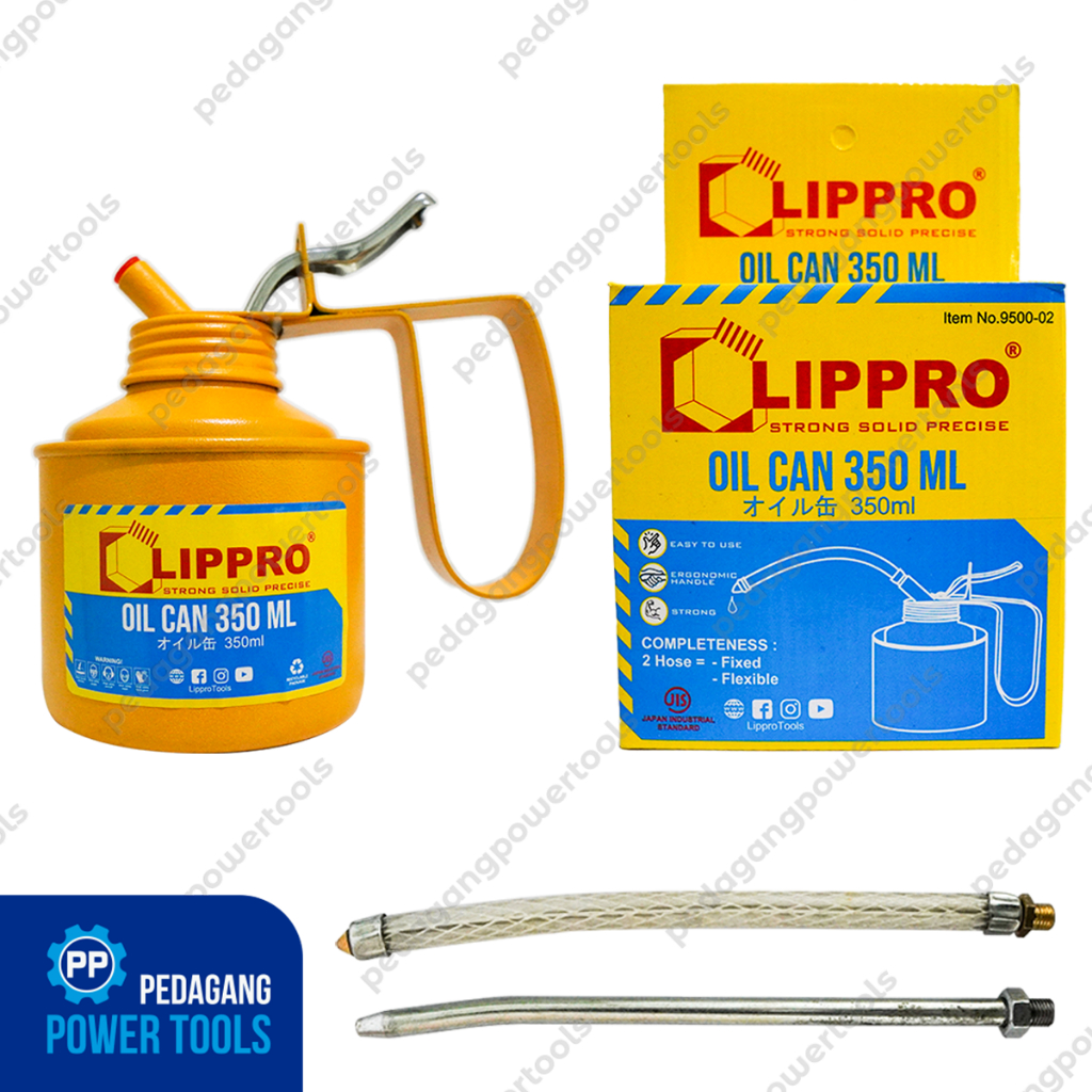 Jual LIPPRO 02 Oil Can Besi 350 ml Botol Minyak Wadah Semprotan Oli ...