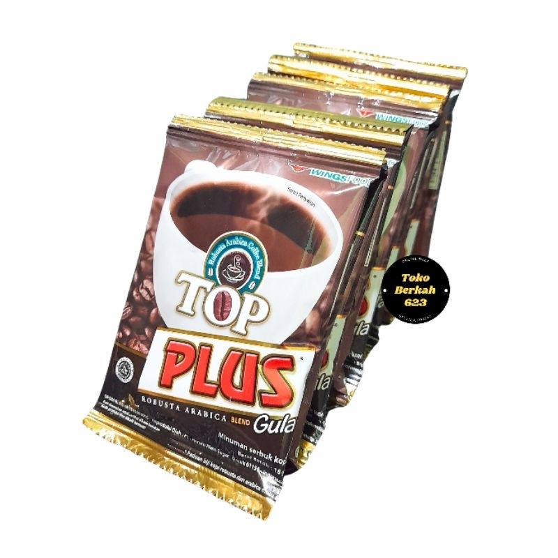 Jual TOP KOPI PLUS GULA 18gr x 10 Sachet - Top Coffee | Shopee Indonesia