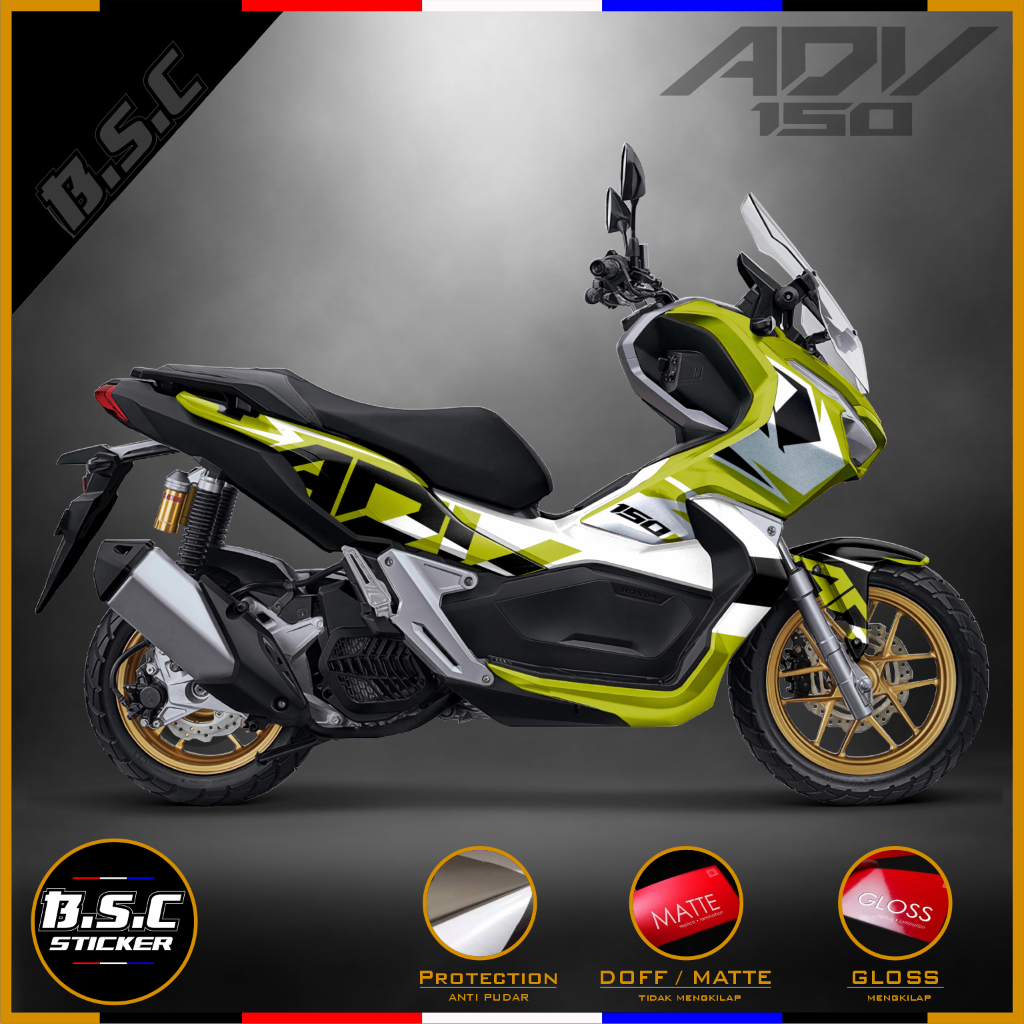 Jual Sticker Decal Motor FULL BODY ADV 150 Motif Street Rider Green ...