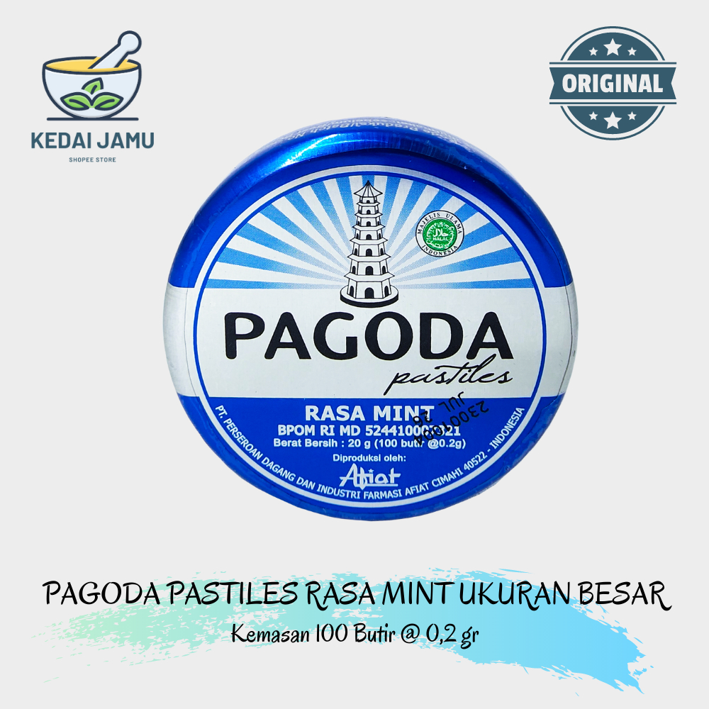 Jual Pagoda Pastiles Mint Kaleng Besar 100 Butir | Shopee Indonesia