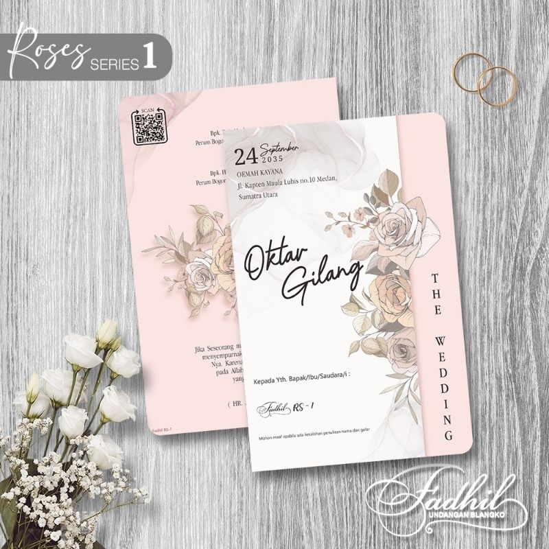 Jual BLANGKO UNDANGAN FADHIL ROSES SERIES 1 (Fadhil RS 1) | Shopee ...