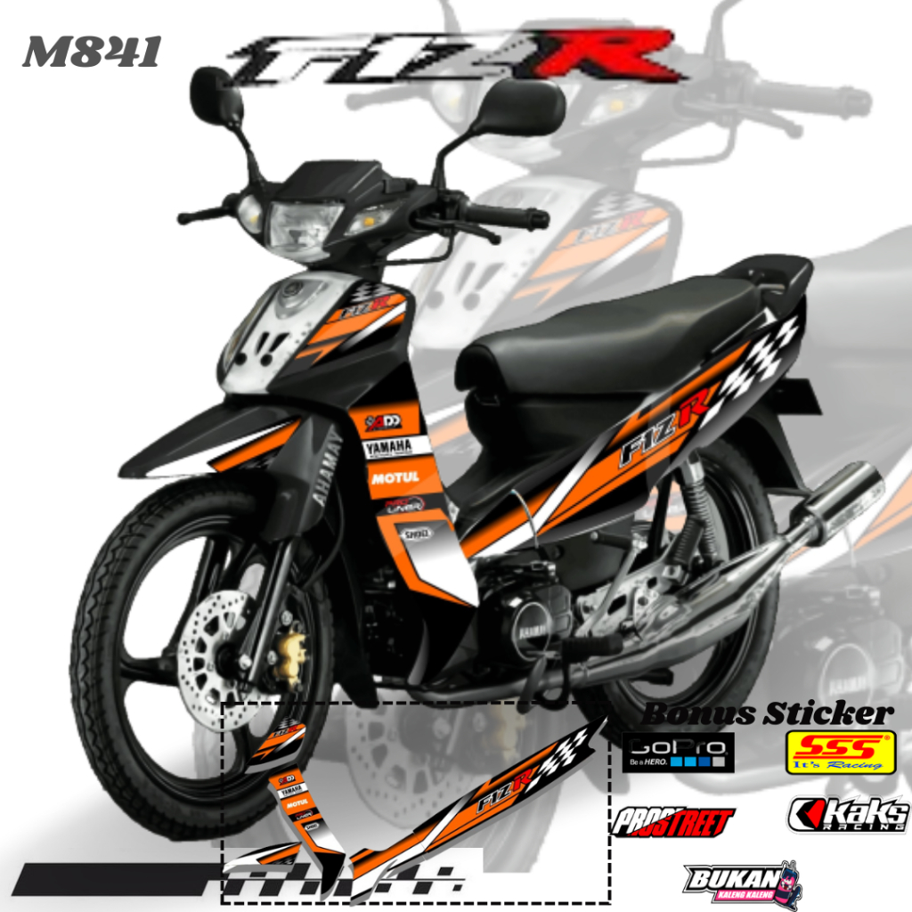 Jual Lis Stiker Striping Yamaha Fiz R Old Lawas M841 List Sticker ...