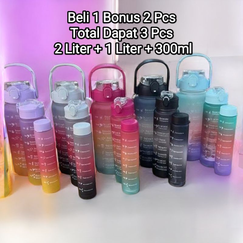 Jual botol beranak Viral Beli 1 Dapat 3pcs 2 Liter + 1 Liter + 300 ml ...