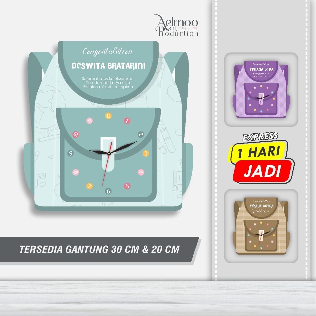 Jual Jam Dinding Custom Kenaikan Kelas Siswa Siswi | Shopee Indonesia