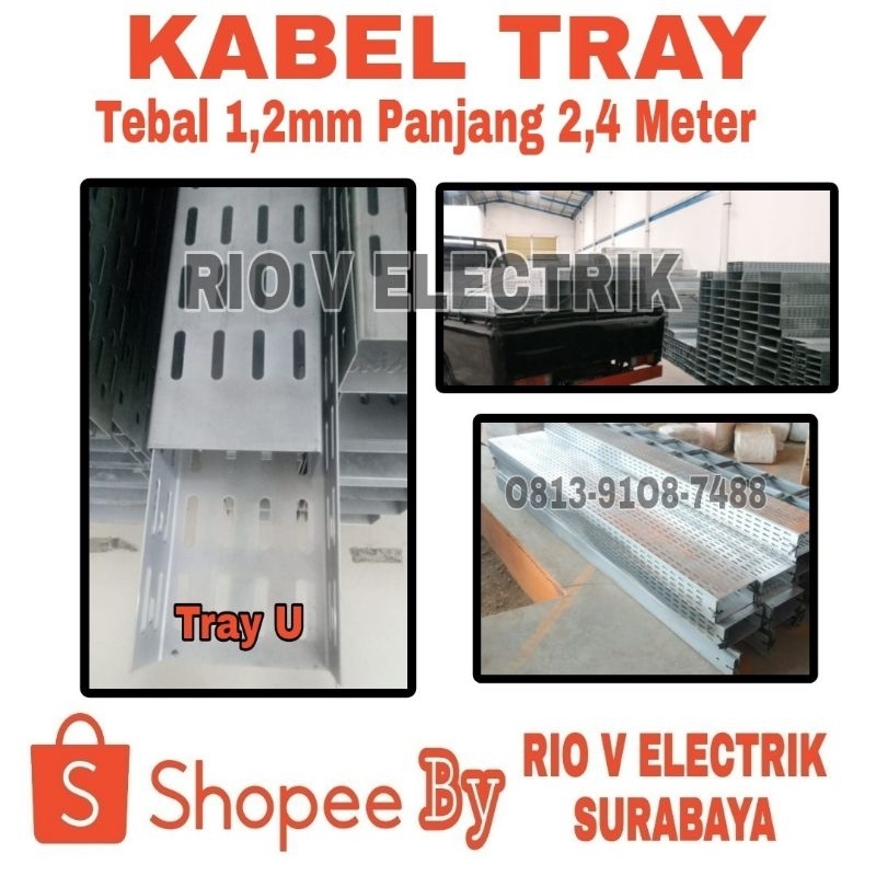Jual RAK KABEL / CABLE TRAY PERFORATED U dan C 200X100X2400 1,2mm HDG ...