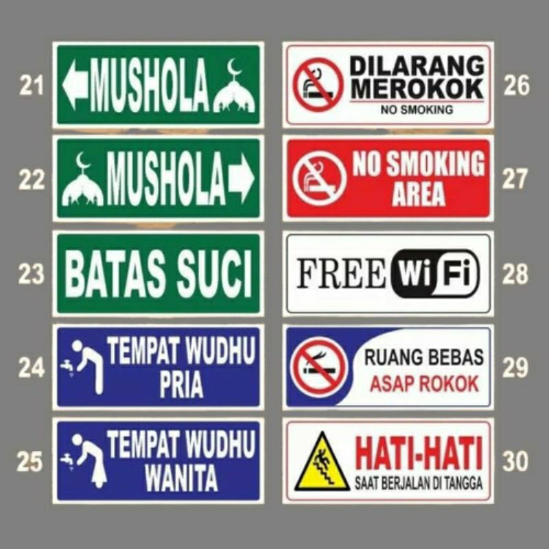 Jual Acrylic Signage/ Rambu Akrilik/ Sign Label Peringatan | Shopee ...