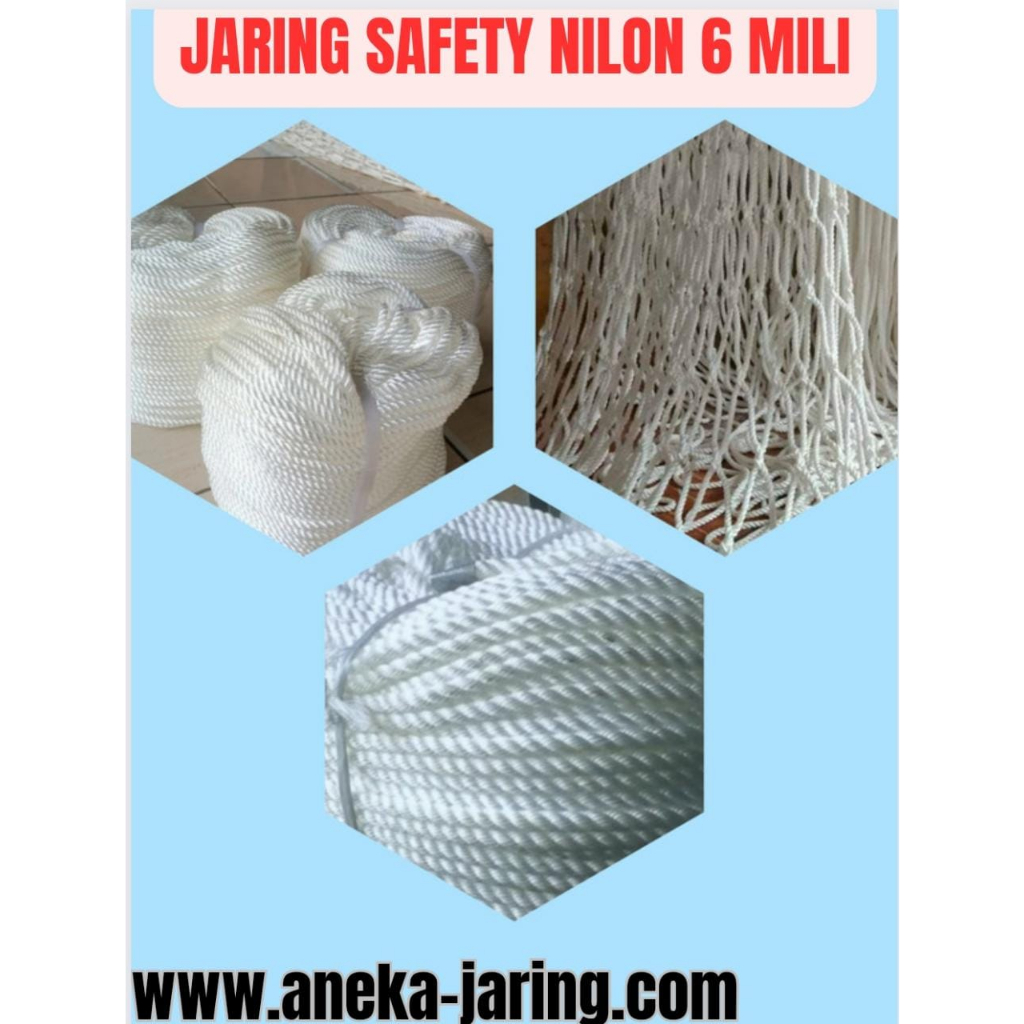 Jual Jual Murah Jaring Safety Bahan Nilon 6 mili (bentuk wajik) Untuk ...