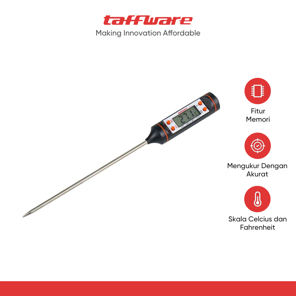 Jual Taffware Termometer Makanan Digital Daging Kopi Susu - TP101 ...