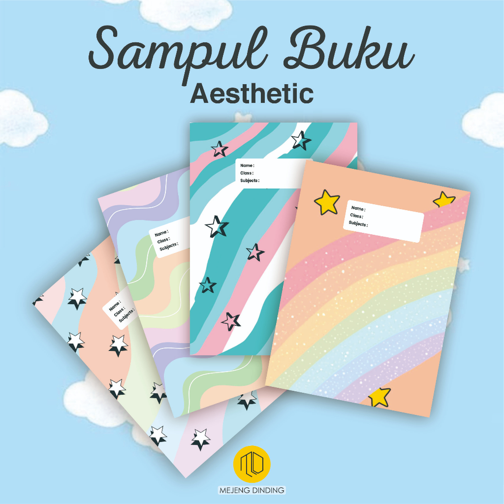 Jual SAMPUL BUKU AESTHETIC ISI 10 PCS / SAMPUL BUKU MOTIF PATTERN ...