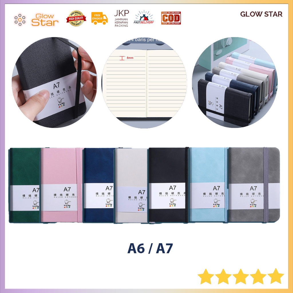 Jual KBX Buku A6 A7 Tulis Note Buku Cover Kulit Dompet Premium Catatan ...