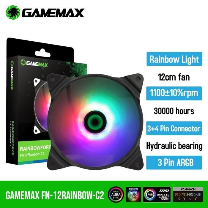 Jual Gamemax Fan Casing Rainbow FN12 C2 - Fan Case 12cm | Shopee Indonesia