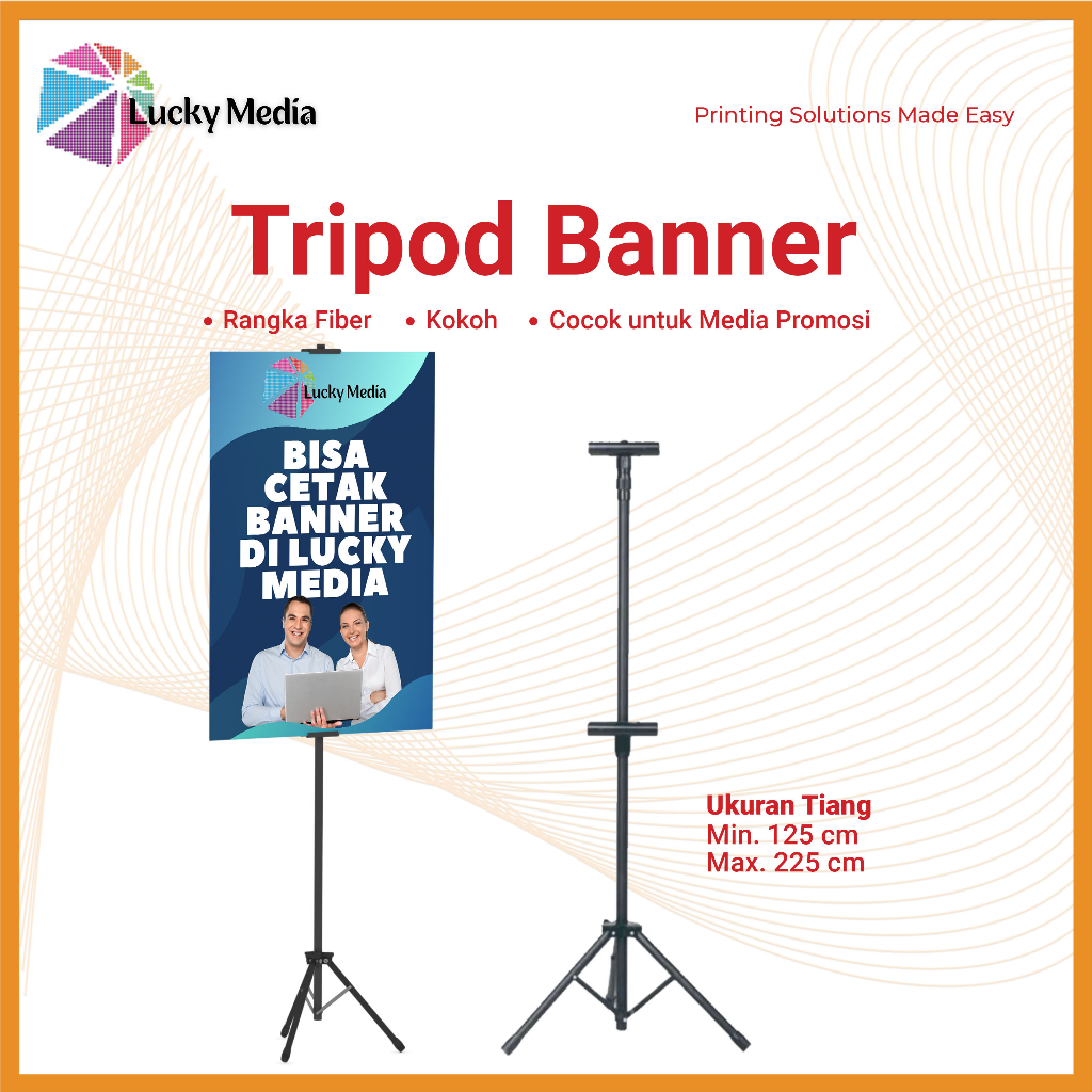 Jual Tripod Banner (RANGKA ONLY) Stand Besi Kokoh 60x160cm Display ...
