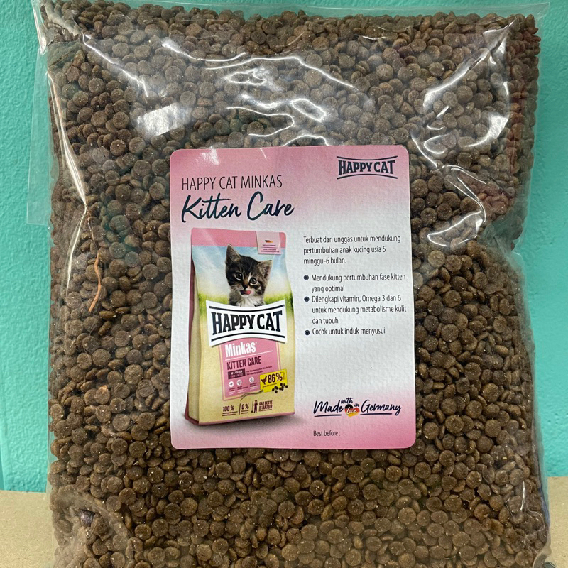 Jual Happy Cat Minkas Kitten Kiloan Repack 1kg | Shopee Indonesia