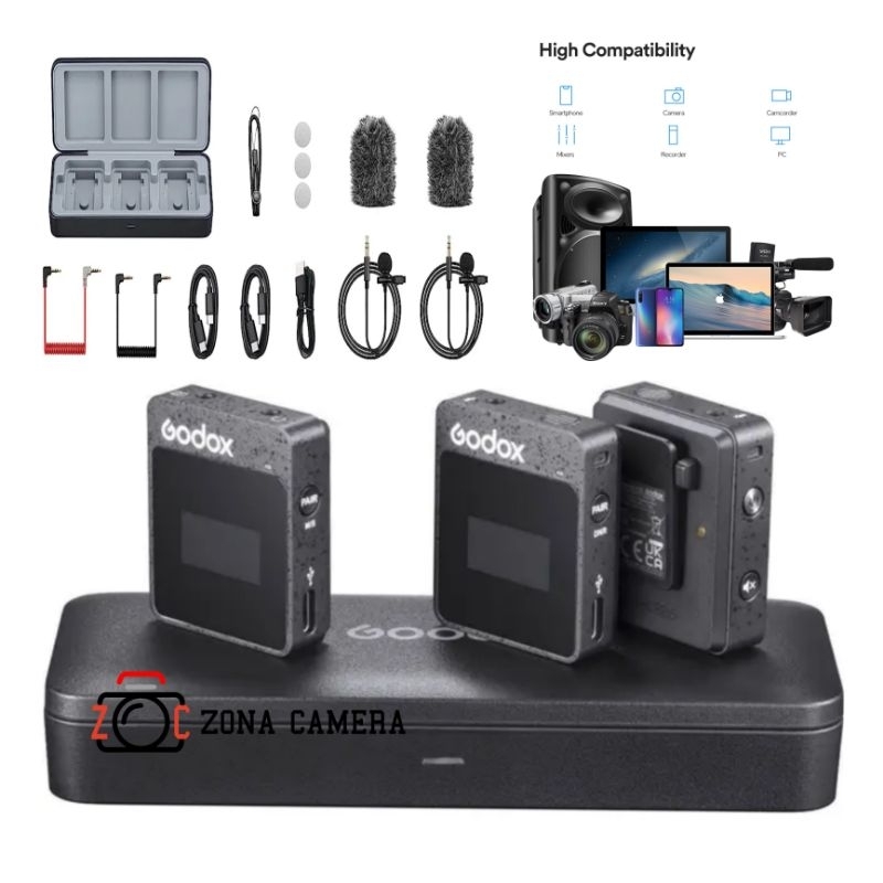 Jual Godox MoveLink II M2 Dual Channel Microphone Wireless System Mic 2 ...