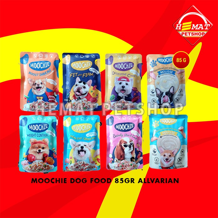 Jual Makanan Basah Anjing Moochie Wet Dog Food Pouch Sachet 85 gram ...