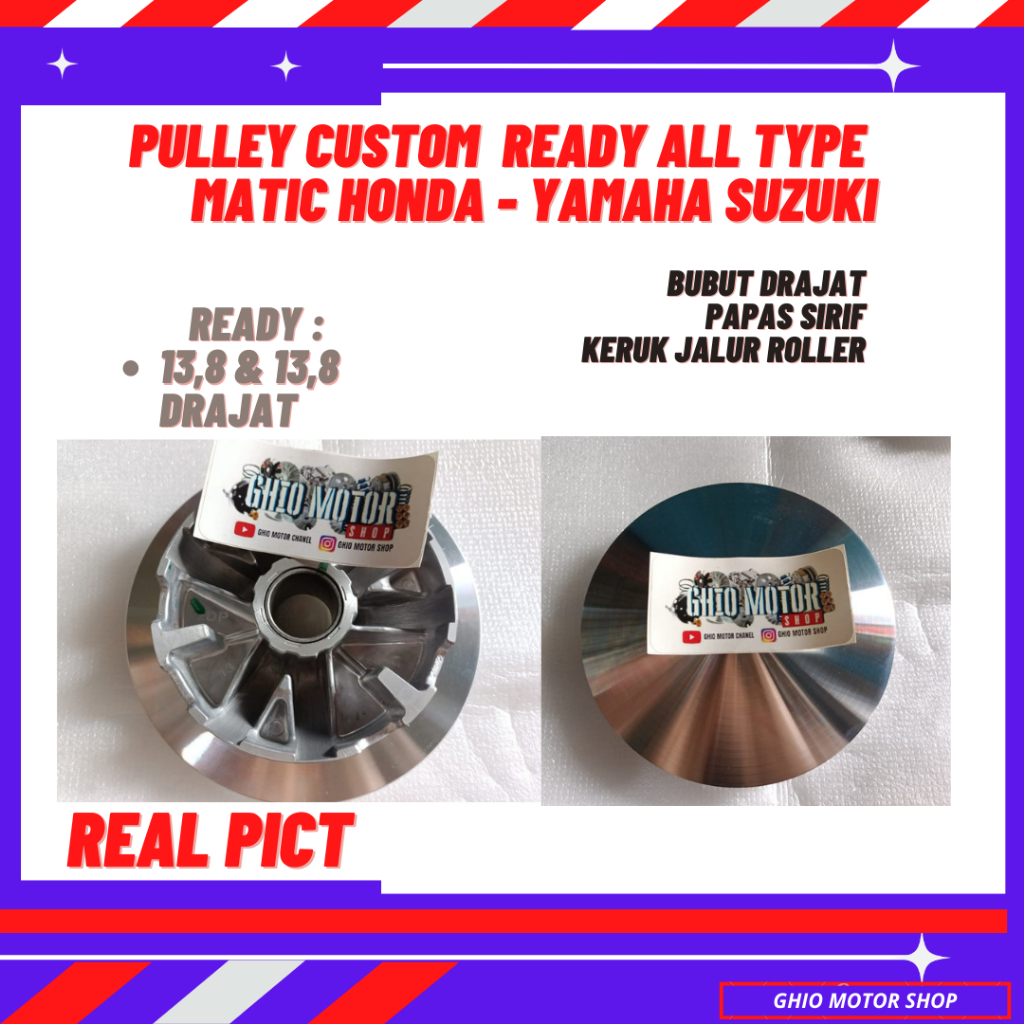 Jual Pully Custom Interlock Ready All Type motor Vario 125 150 160 Pcx ...
