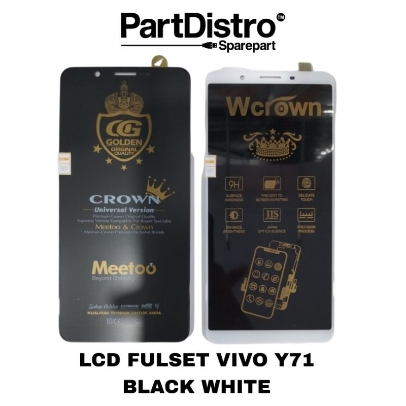 Jual LCD FULSET KOMPATIBEL UNTUK VIVO Y71 BLACK WHITE | Shopee Indonesia