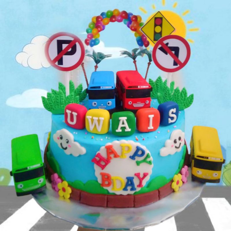 Jual kue ulang tahun/cake custom/tayo cake/cake ulang tahun/birthday ...
