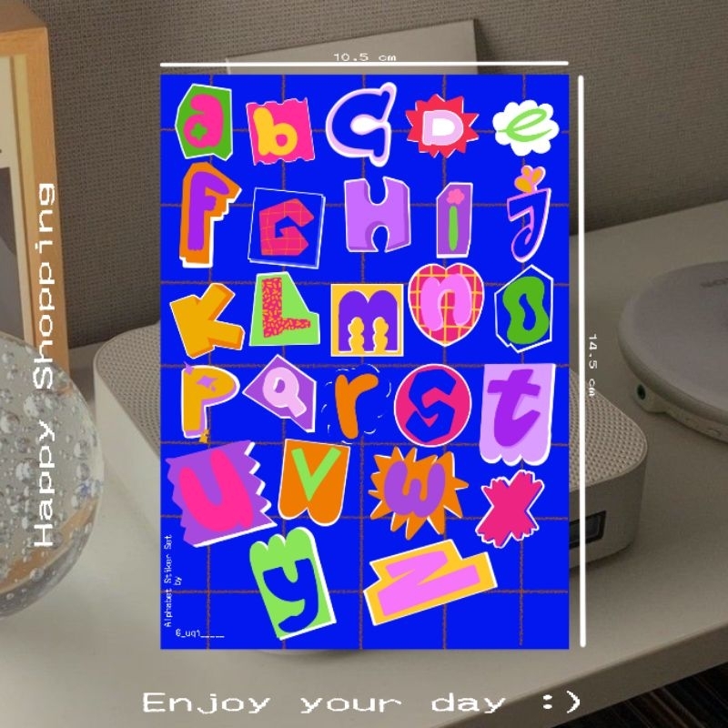 Jual AESTHETIC STICKER DECO | ALPHABET STICKER | STICKER ABC | STICKER ...